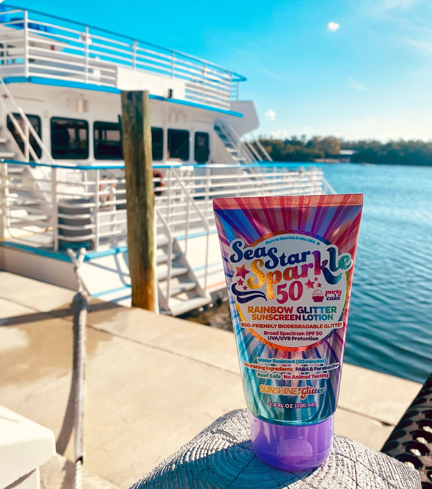 Sea Star Sparkle Rainbow Party Cake SPF 50 Travel-Ready Gift Set ...