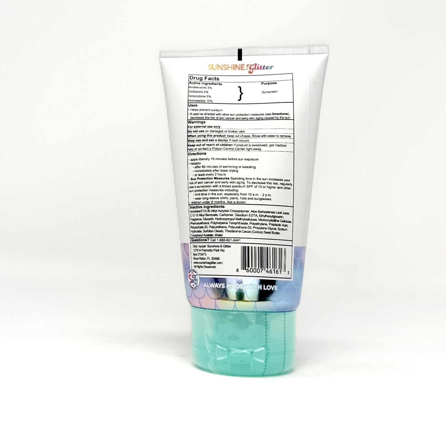 Sunshine & Glitter Mermaid SPF 50 Biodegradable Glitter Sunscreen