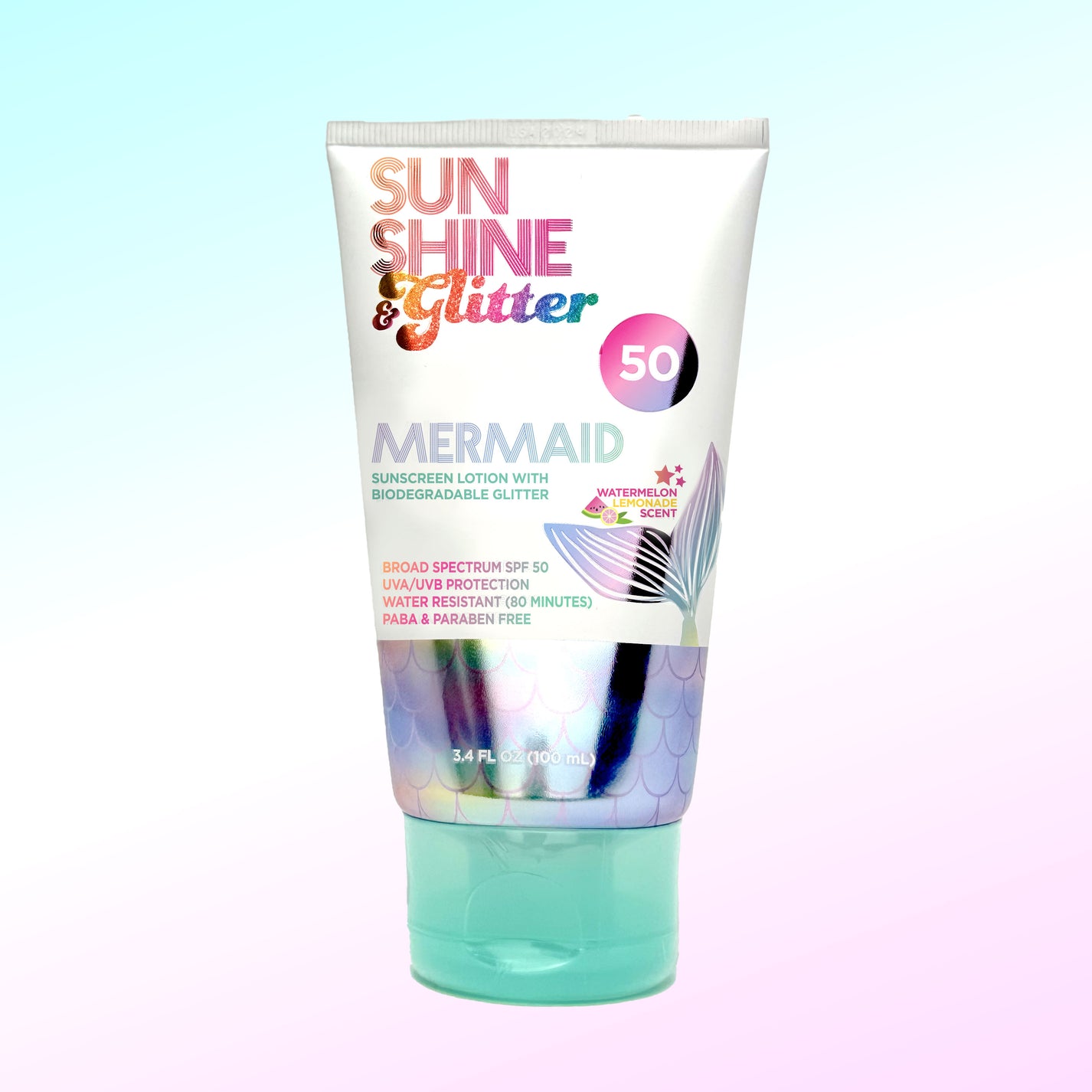 Sunshine & Glitter Mermaid SPF 50 Biodegradable Glitter Sunscreen
