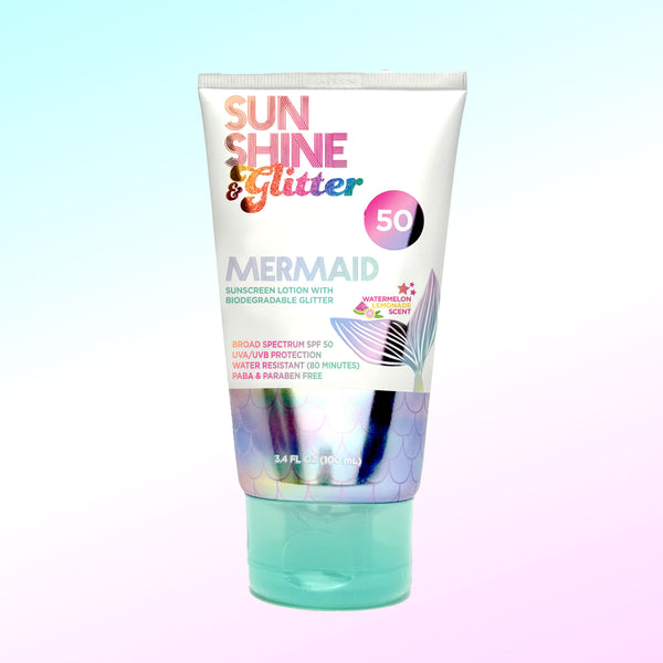 Sunshine & Glitter Mermaid SPF 50 Biodegradable Glitter Sunscreen