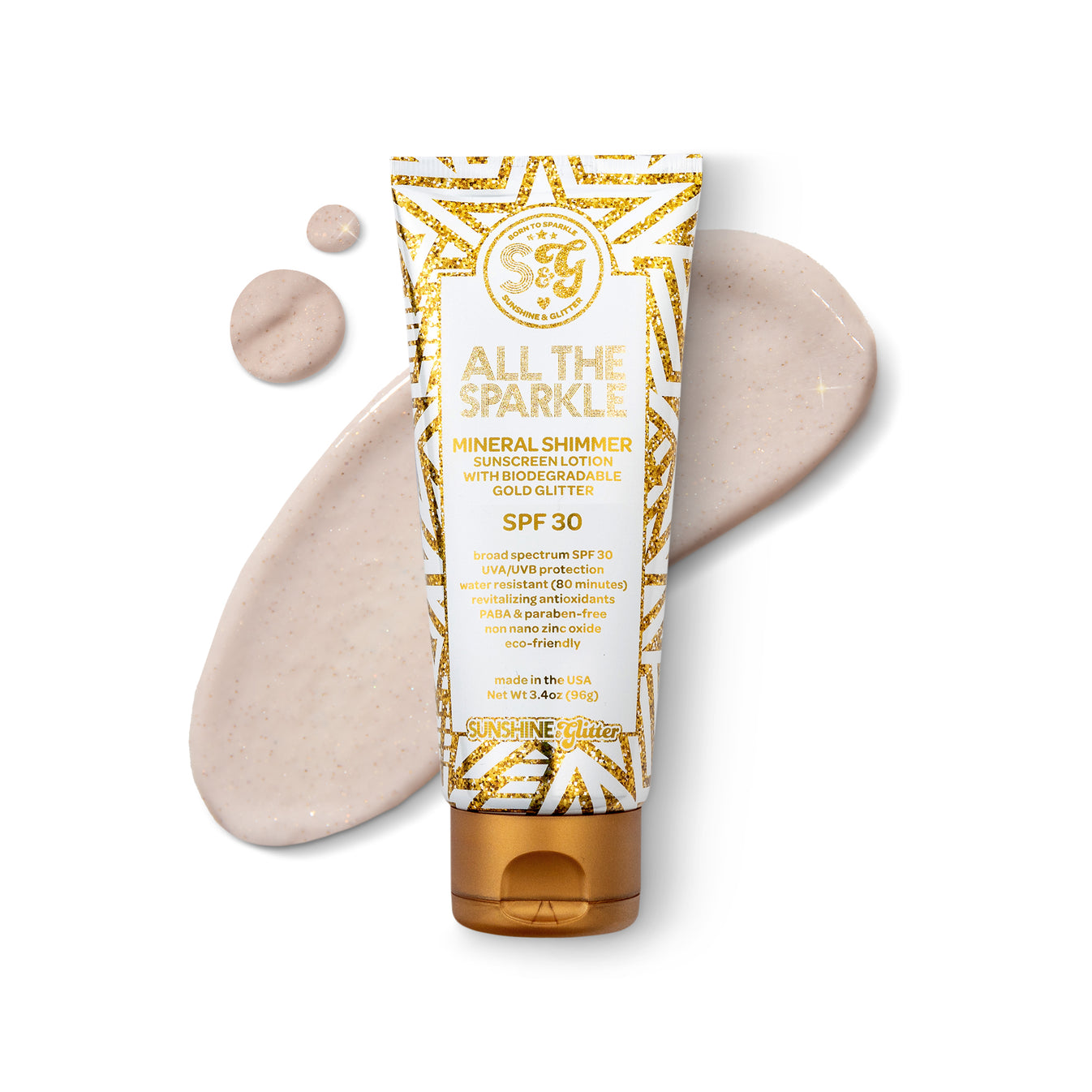 ALL THE SPARKLE - Mineral Shimmer with Biodegradable Glitter SPF 30 ...