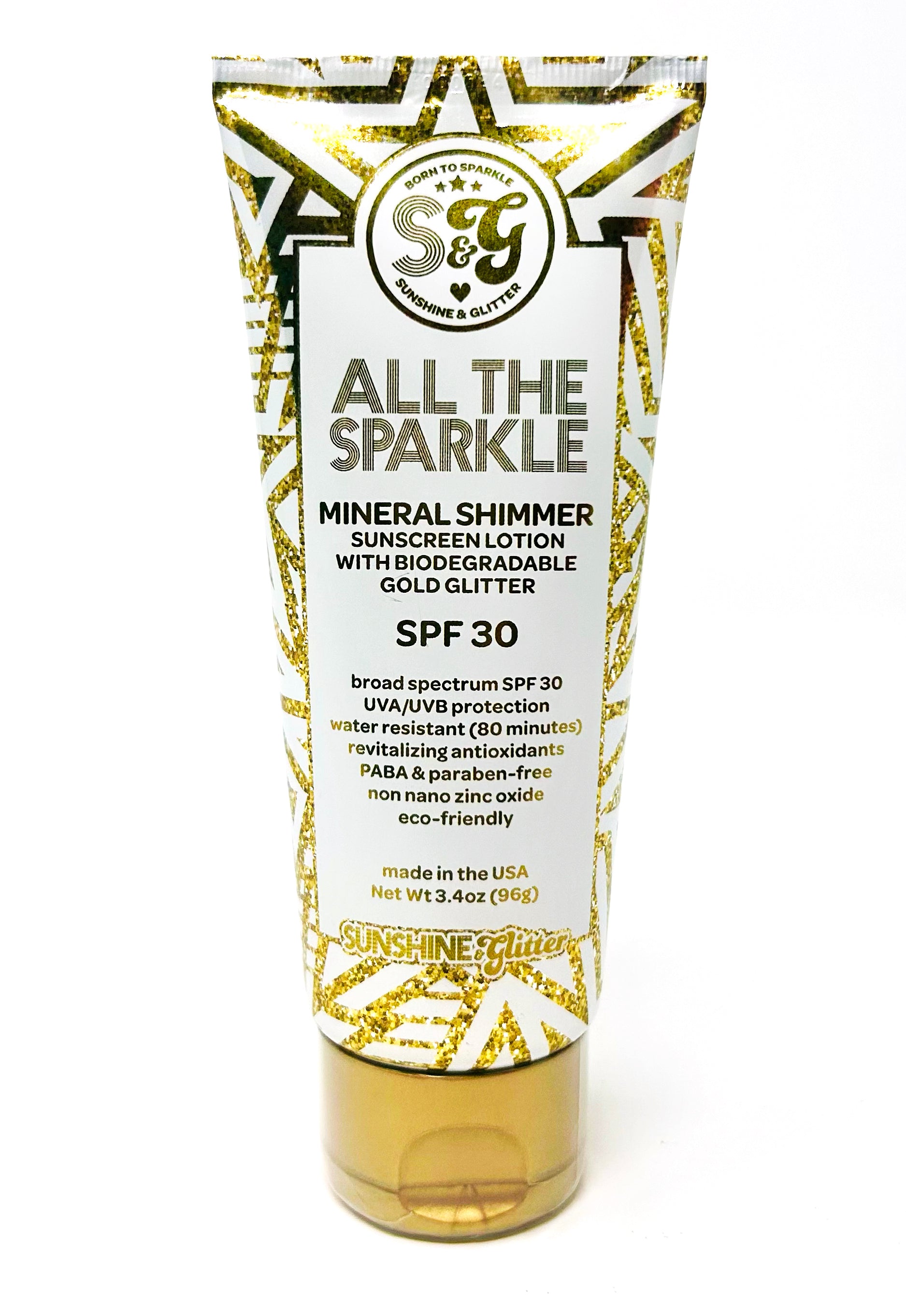 ALL THE SPARKLE Mineral Shimmer with Biodegradable Glitter SPF 30 ...